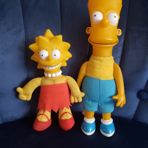 Vintage | Toys | Vintage Bart And Lisa Simpson Plushie | Poshmark